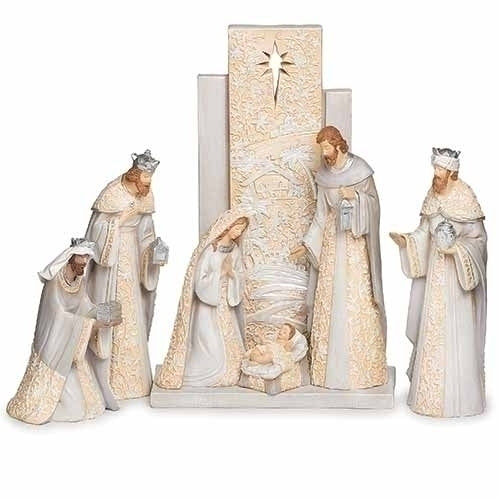 13" 7 Piece Grey and Ivory Nativity – The Catholic Gift Store