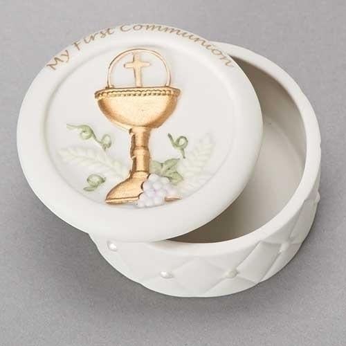 Quilted First Communion Box – The Catholic Gift Store