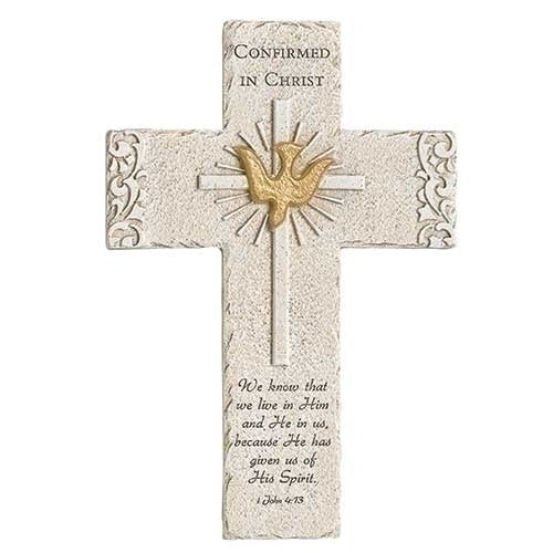 Stone-Look Confirmation Wall Cross – The Catholic Gift Store