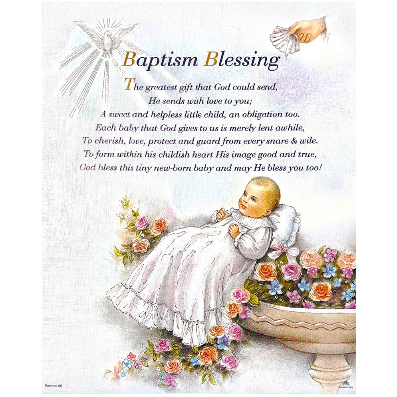 Baptism Blessing Prayer 8x10 Carded Print – The Catholic Gift Store