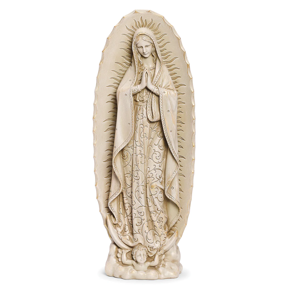 Our Lady of Guadalupe Figure with Antique Gold Finish – The Catholic ...