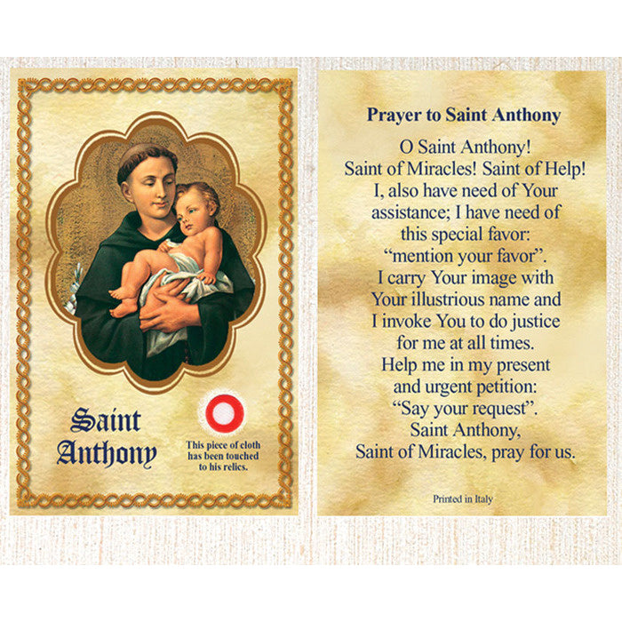 St. Anthony Relic Card – The Catholic Gift Store