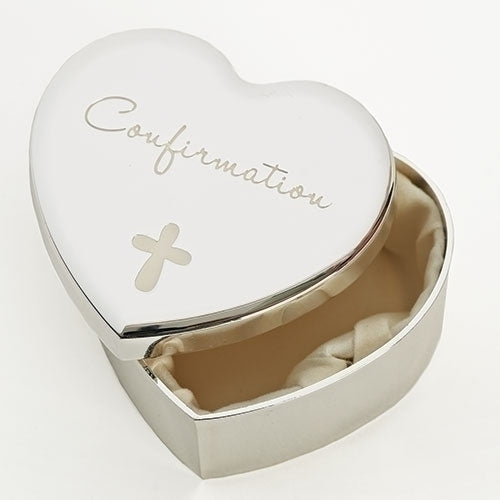 Silver Heart Confirmation Keepsake Box – The Catholic Gift Store