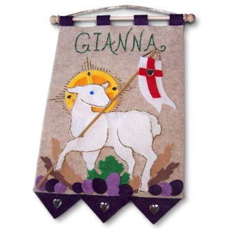 First Communion Purple Lamb of God Banner Kit – The Catholic Gift Store