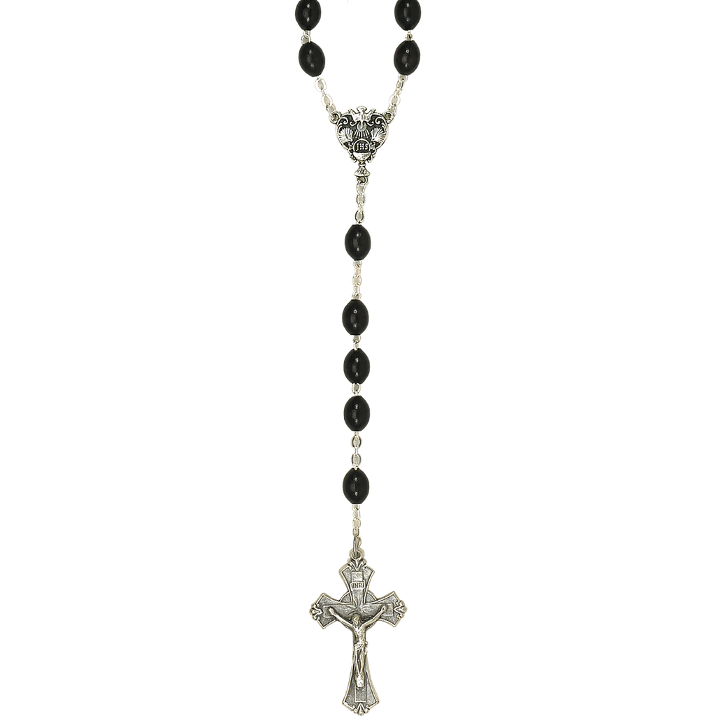 Black Wood RCIA Rosary – The Catholic Gift Store