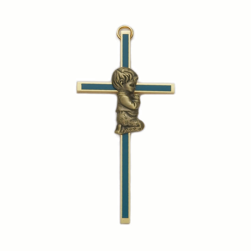 4" Blue Boy Cross – The Catholic Gift Store