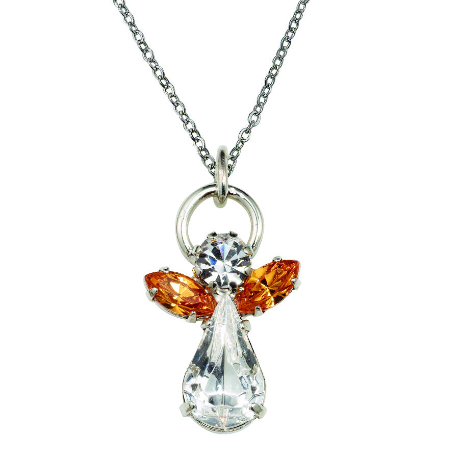 November Angel Birthstone Necklace – The Catholic Gift Store