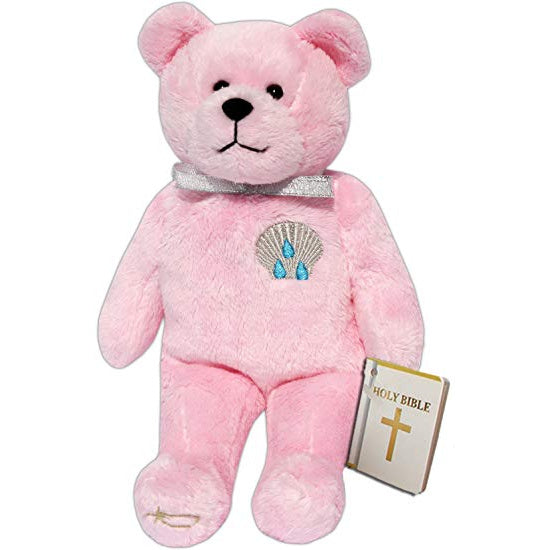 Pink Baptism Bear – The Catholic Gift Store