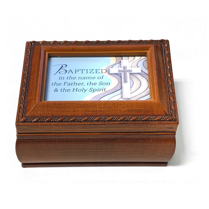 Woodgrain Baptism Keepsake Box – The Catholic Gift Store