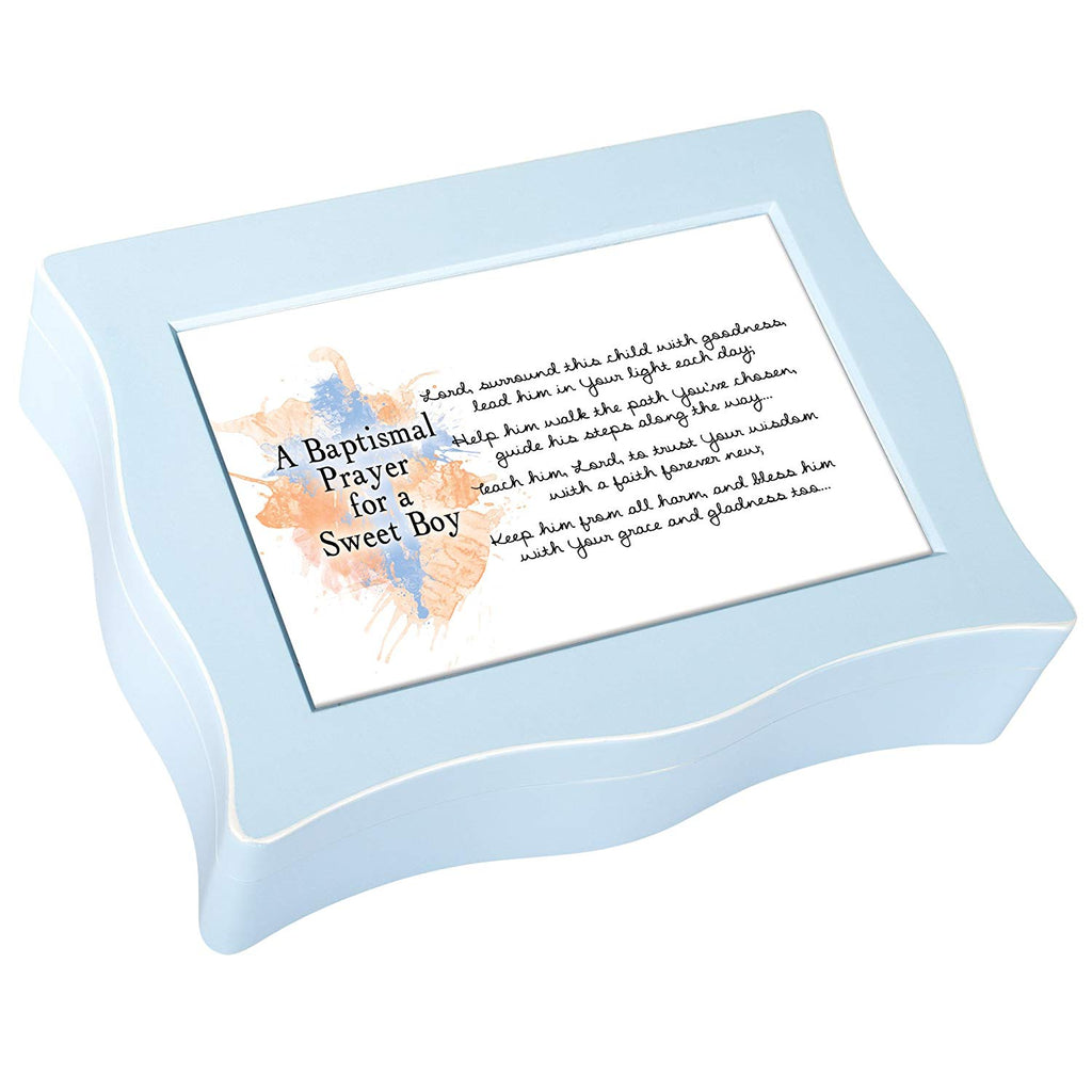 Blue Wavy Baptism Music Box – The Catholic Gift Store