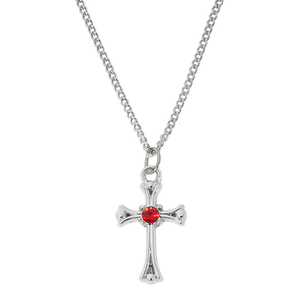 July (Ruby) Birthstone Cross – The Catholic Gift Store