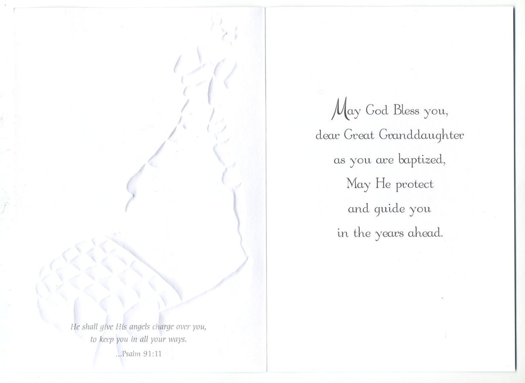 Great Granddaughter Baptism Card – The Catholic Gift Store