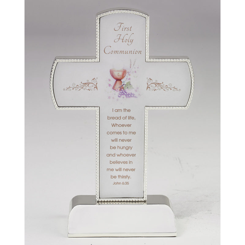 Silver First Holy Communion Cross – The Catholic Gift Store
