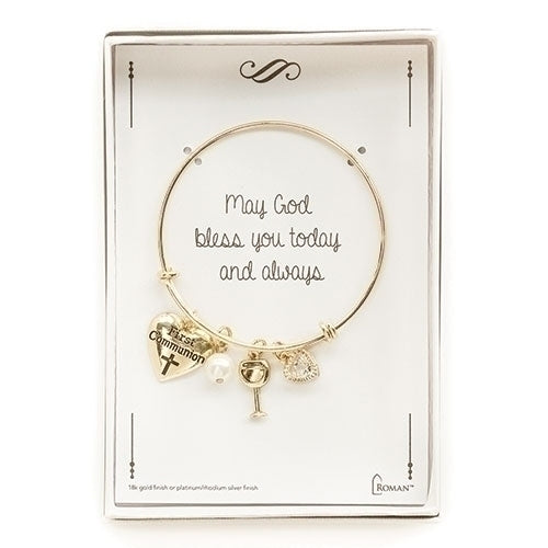 First Communion Gold Charm Bracelet – The Catholic Gift Store