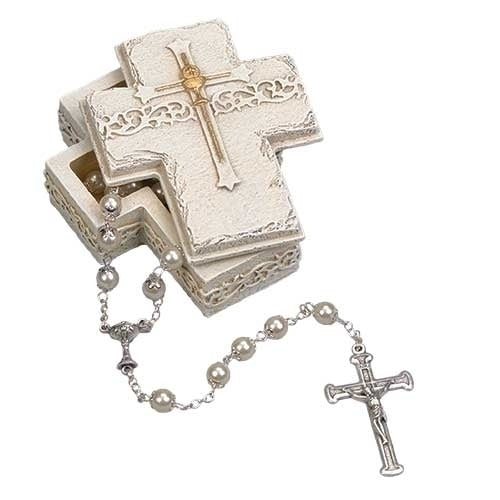 Stone-Look Communion Keepsake Box – The Catholic Gift Store