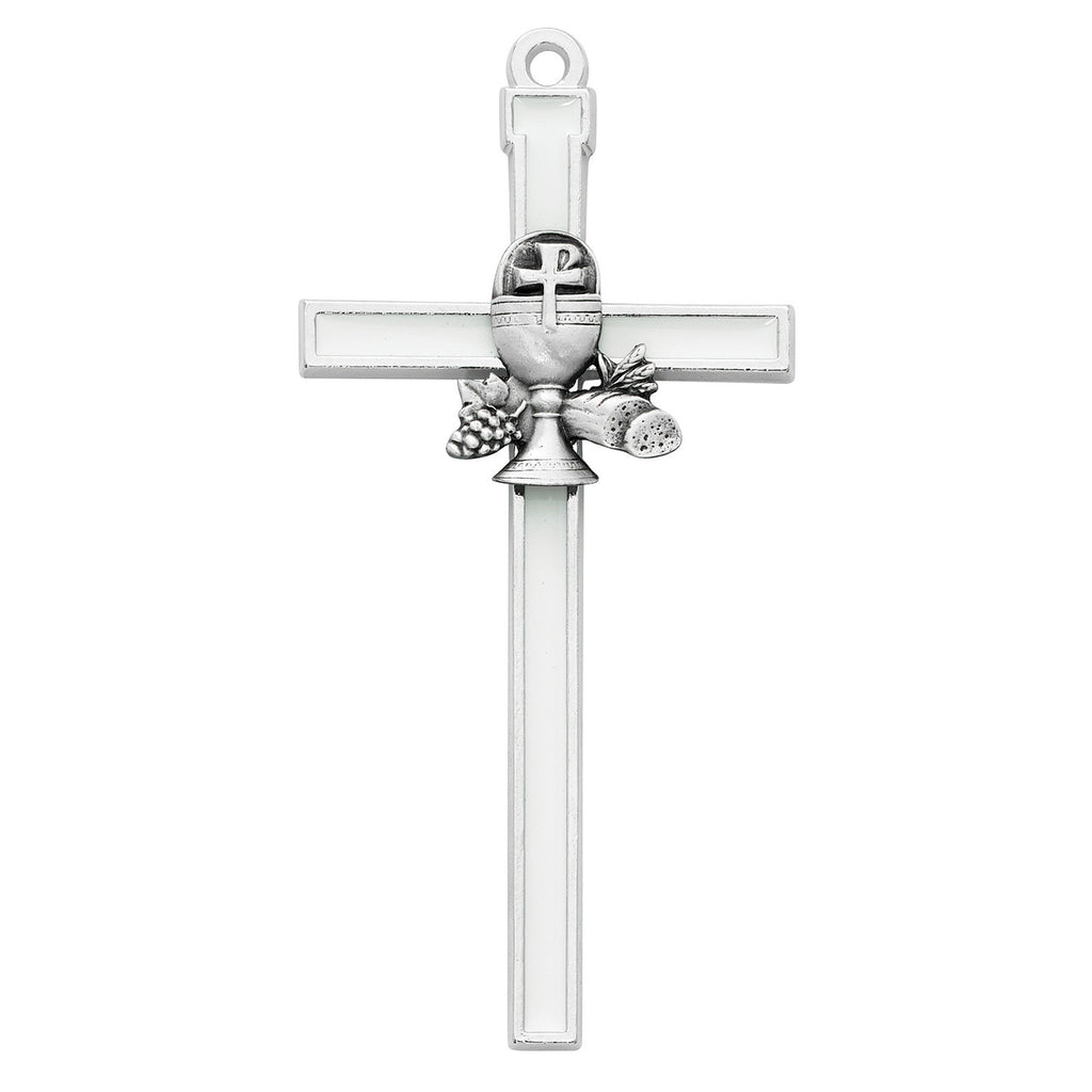 White Epoxy First Communion Cross – The Catholic Gift Store