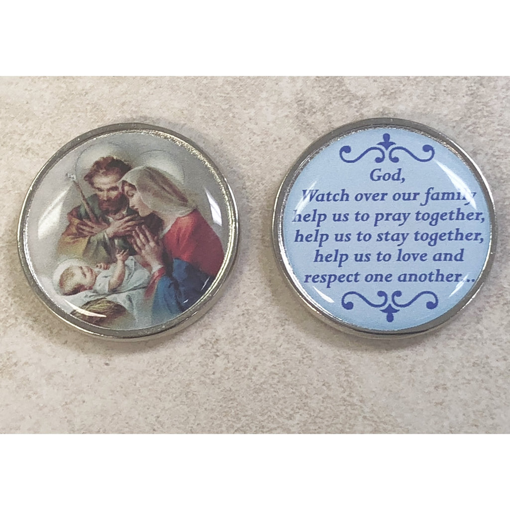 Holy Family Epoxy Pocket Tokens – The Catholic Gift Store