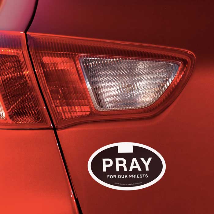 Pray for Our Priests Car Sticker – The Catholic Gift Store