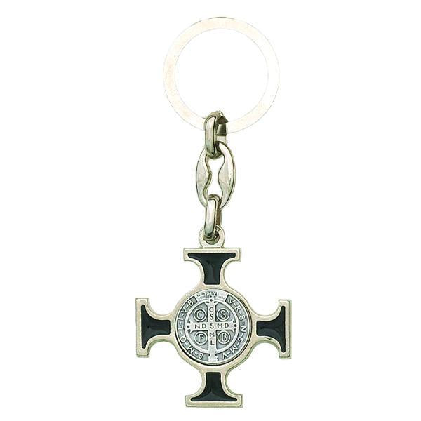 St. Benedict Enamel Keychain – The Catholic Gift Store