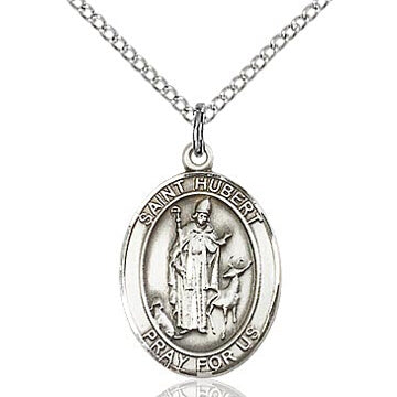 St. Hubert Sterling Silver Medal – The Catholic Gift Store