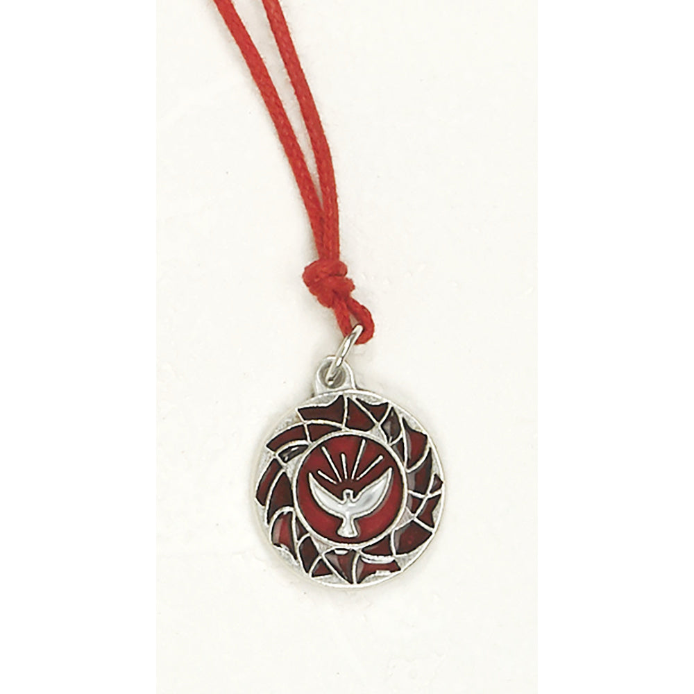 Enameled Holy Spirit Medal & Cord – The Catholic Gift Store