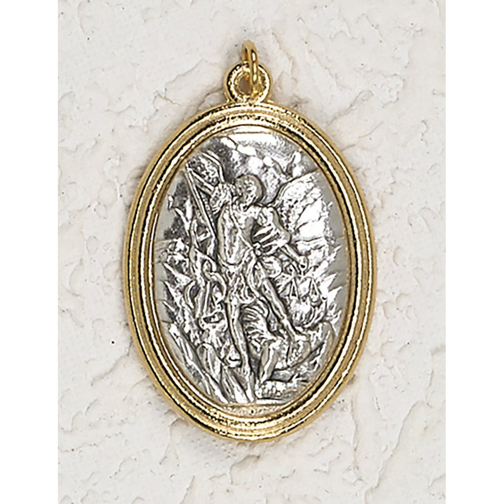 Two Tone Saint Michael Medal – The Catholic Gift Store