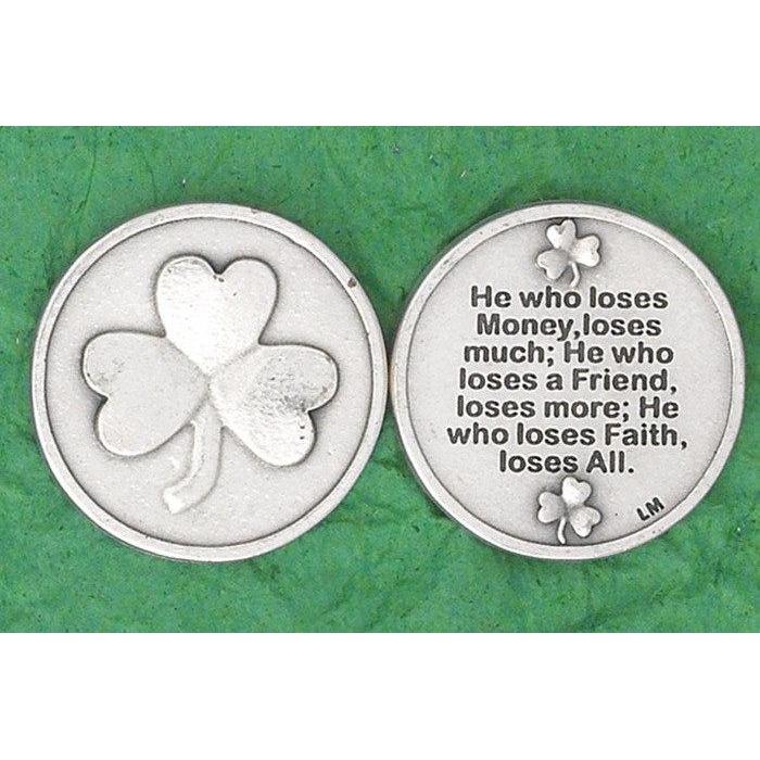 Irish Shamrock Pocket Token – The Catholic Gift Store