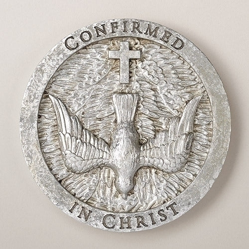 Silver Descending Dove Confirmation Plaque – The Catholic Gift Store