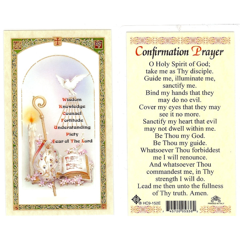 Confirmation Prayer Card – The Catholic Gift Store