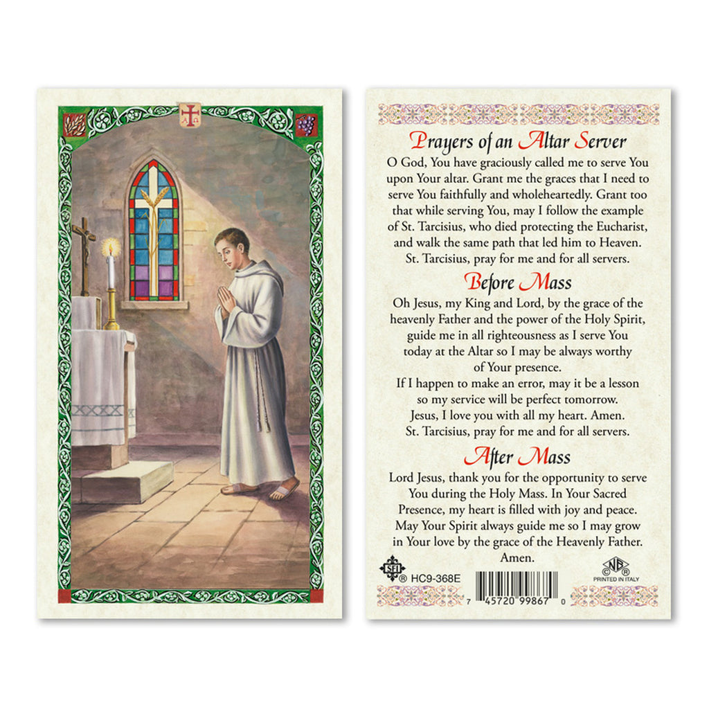 Altar Server Prayercard – The Catholic Gift Store