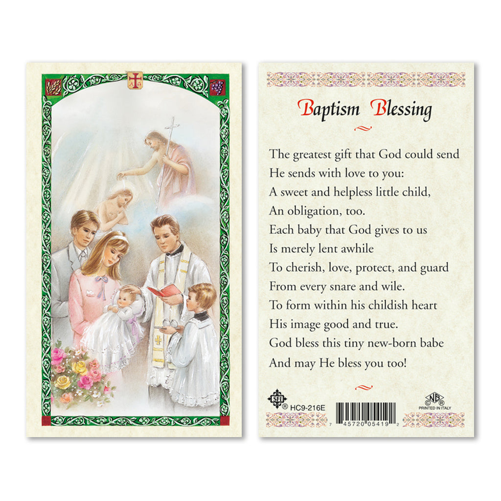 Baptism Blessing Prayercard – The Catholic Gift Store