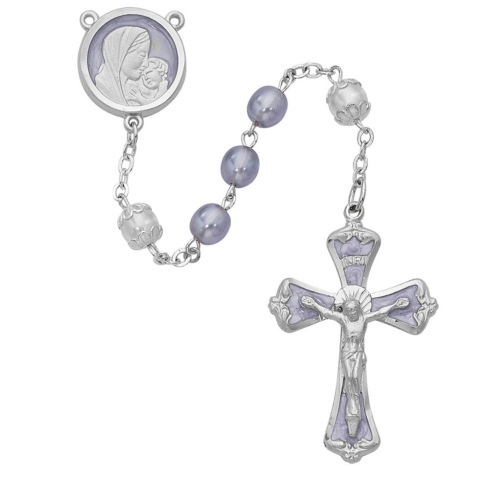 Lavender Pearl Rosary – The Catholic Gift Store