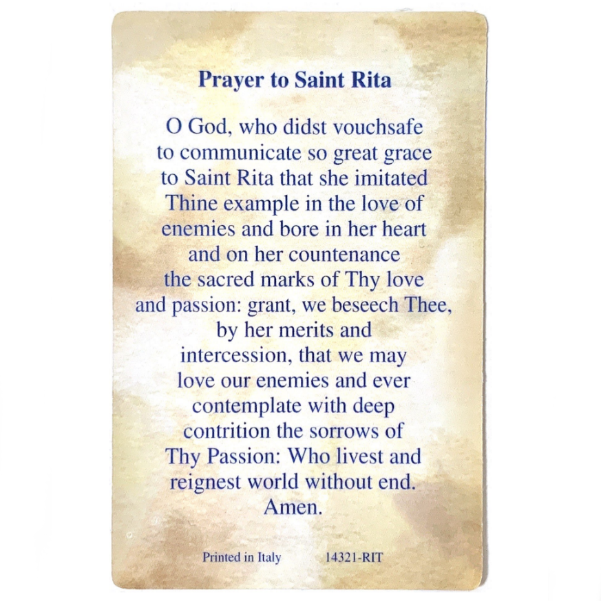 St. Rita Relic Card – The Catholic Gift Store