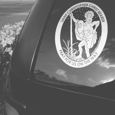 St. Christopher Car Decal – The Catholic Gift Store