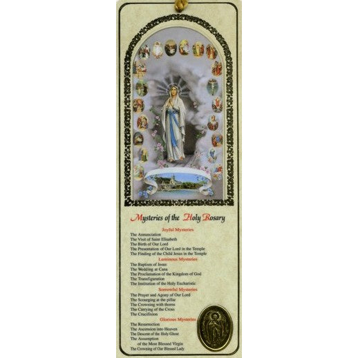 Our Lady of Lourdes Mysteries of the Holy Rosary Bookmark – The ...